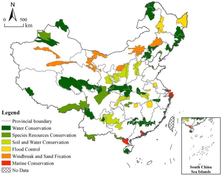 National Parks in China, Biosphere Reserves, and Protected Areas